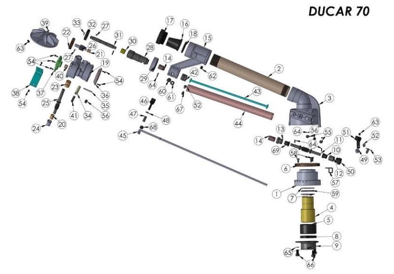 Turbine Drive DuCaR Green 70 irrigation sprinkler, Agricultural Mining
