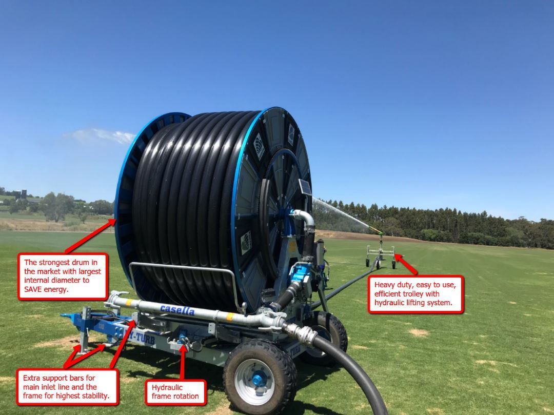 Casella HY-TURB M 110/400 Hard Hose Reel Irrigator