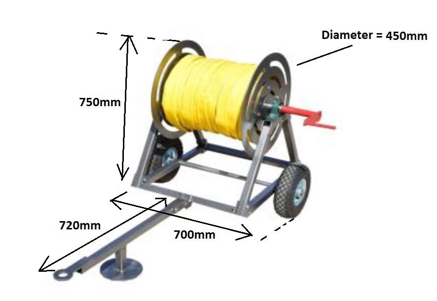 DuCaR Heavy Duty Manual Lay Flat Hose Reel
